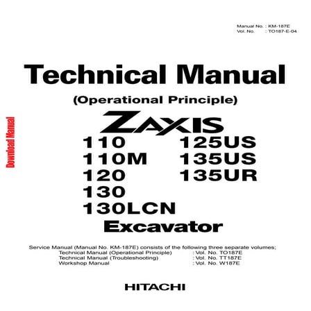 Hitachi Zaxis ZX450-3 Zx870 Excavator Service Manual.pdf