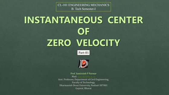 Module 2 instantenous center method | PPT