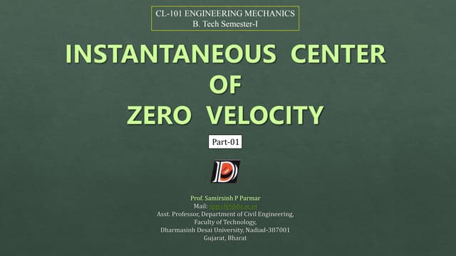 Module 2 instantenous center method | PPTX
