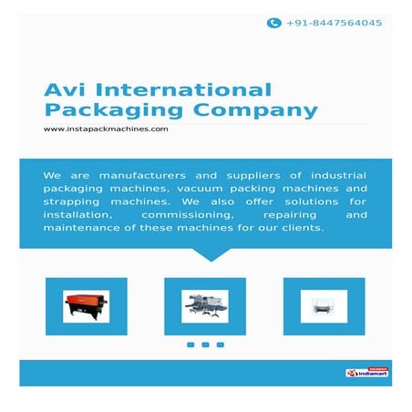 Avi International Packaging Company, New Delhi, Pack Machines | PDF