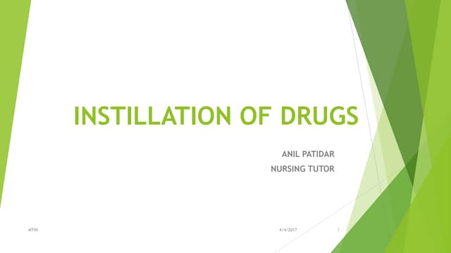 Eye instillation and ointment | PPTX
