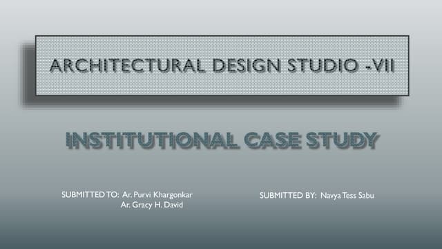 Case study college of architecture | PDF