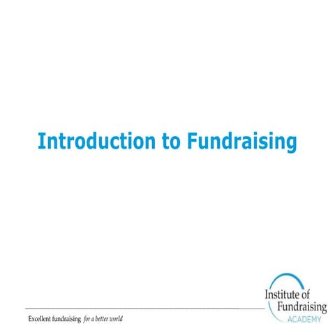Introduction to fundraising | PPTX