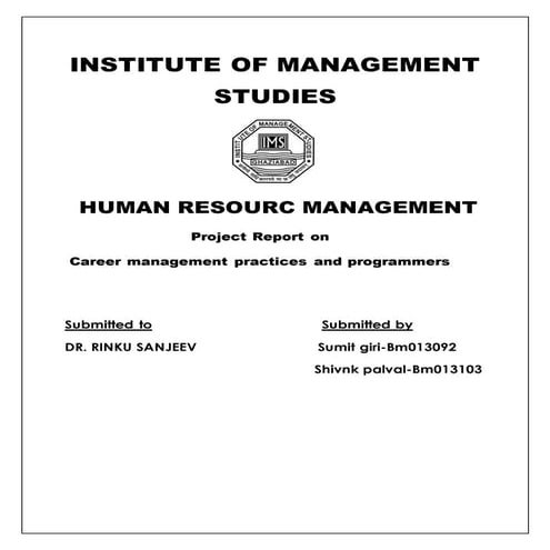 Institute of management studies | DOCX