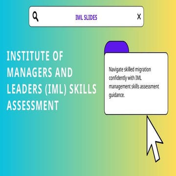 Institute of Managers and Leaders (IML) ANZ Skills Assessment | PPTX