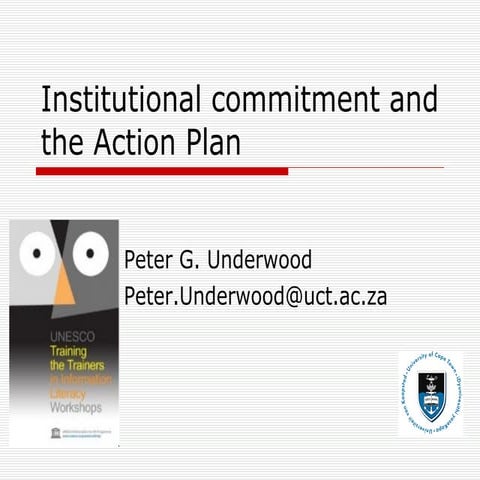 Institutional Commitment And The Action Plan | PPS | Business | Business and Finance