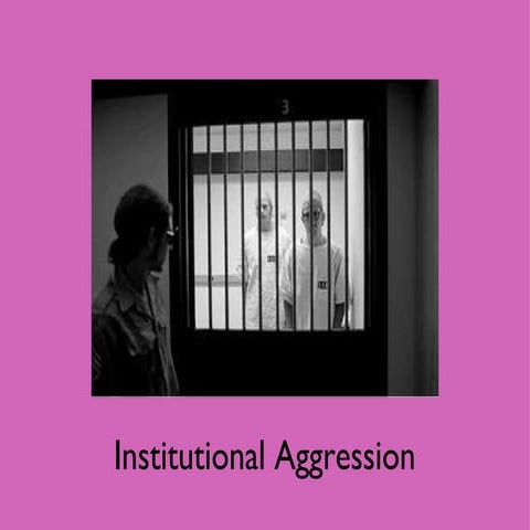 Institutional aggression prisons | PPT