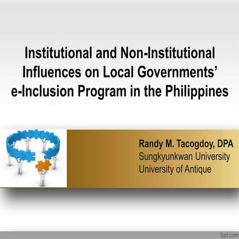 Institutional and non institutional influences | PPTX