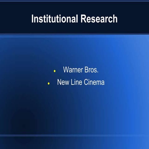Institutional Research (Final) | PPT