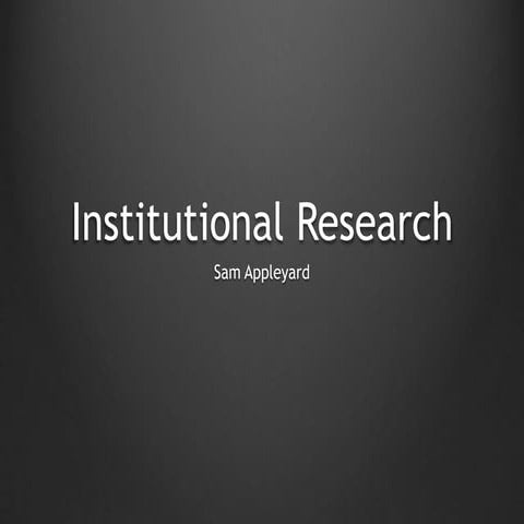 Institutional Research | PPTX | Horror | Genres