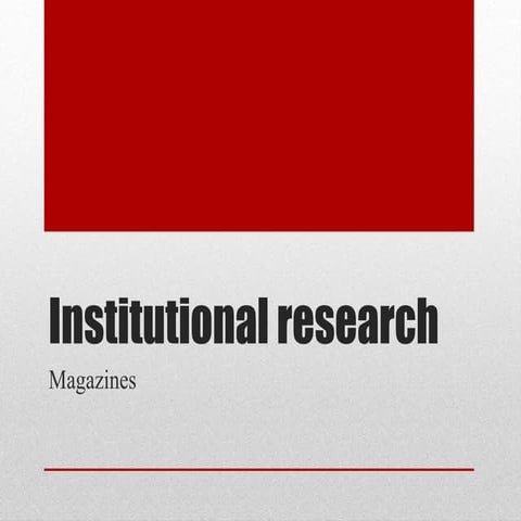 Institutional research | PPT