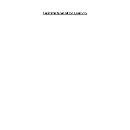 Institutional research | PDF