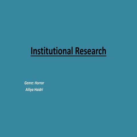 Institutional research | PPT