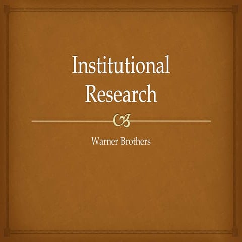Institutional research 3 | PPT