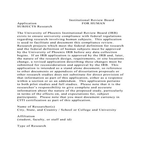Institutional Review Board Application .docx