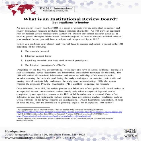 What is an Institutional Review Board? | PDF