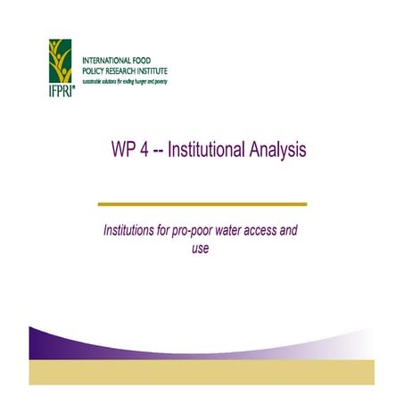 Institutional Analysis | PPT
