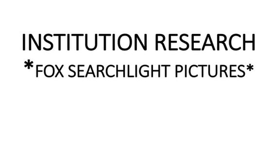 Institution research. | PPT