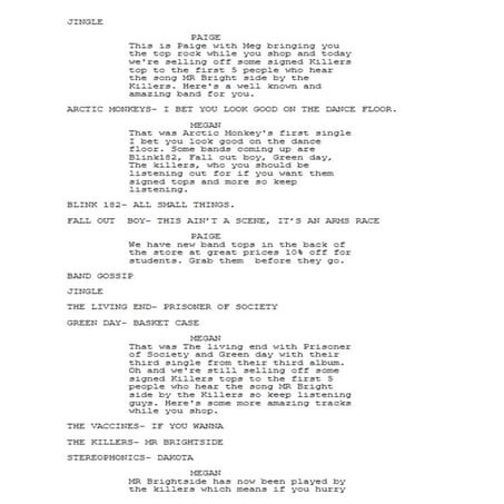 Instore radio script | DOCX