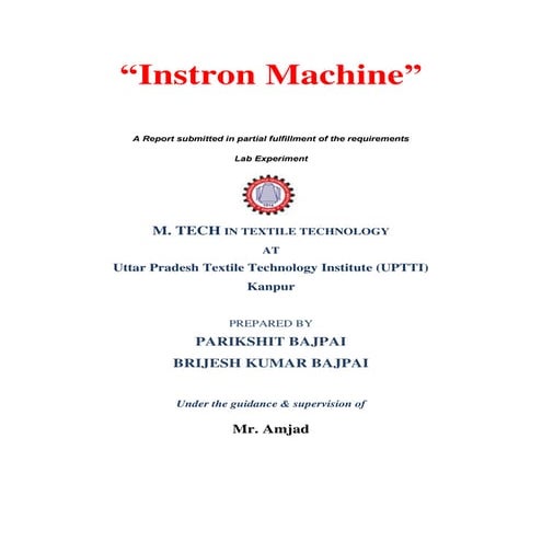 Instron machine | PDF