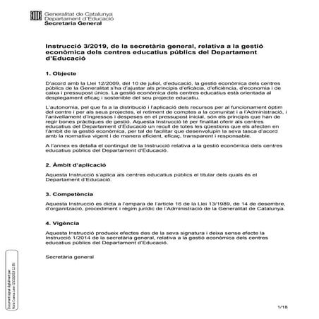 Instruccio 3 2019_gestio_eco_centres | PDF