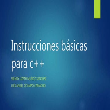 Instrucciones basicas-para-c (1) | PPTX