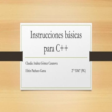 Instrucciones basicas c_(2) | PPTX