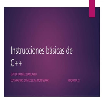 Instrucciones basicas de_c_ | PPTX
