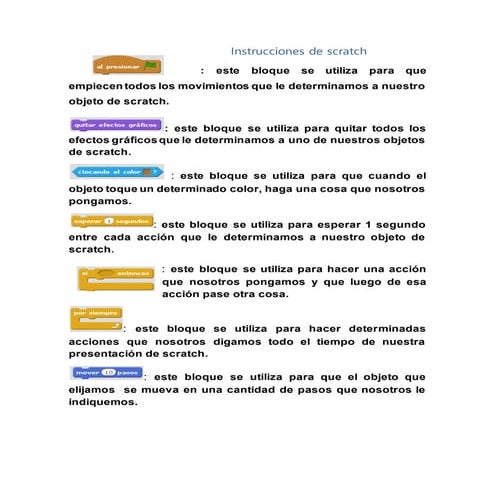 Instrucciones de scratch | DOCX