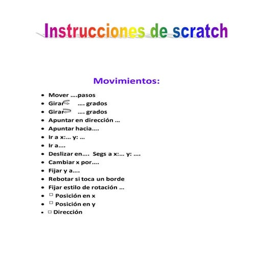 Instrucciones de scratch | DOCX