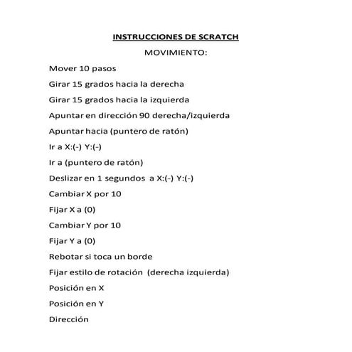 Instrucciones de scratch | DOCX