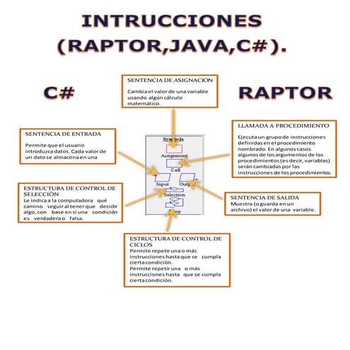 Instrucciones(raptor, java, c#) | DOCX | Computing | Technology & Computing