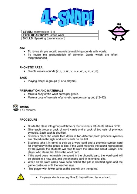 The Caterpillar Game Teacher's Worksheet | PPS | Sports