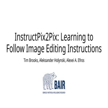lecture about Instruct Pix2Pix for image manipulations | PPT