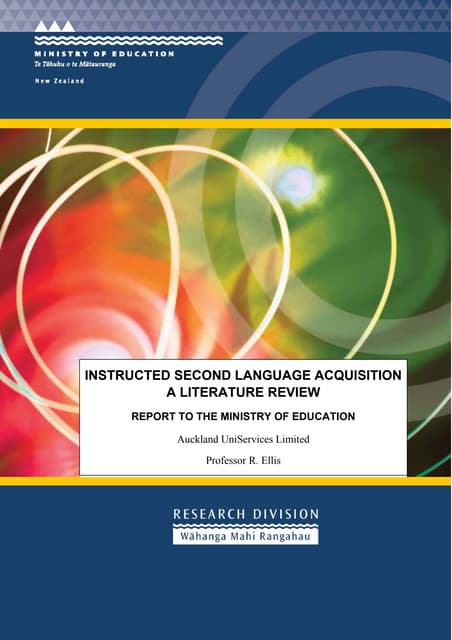 Formal instruction and language learning | PPTX