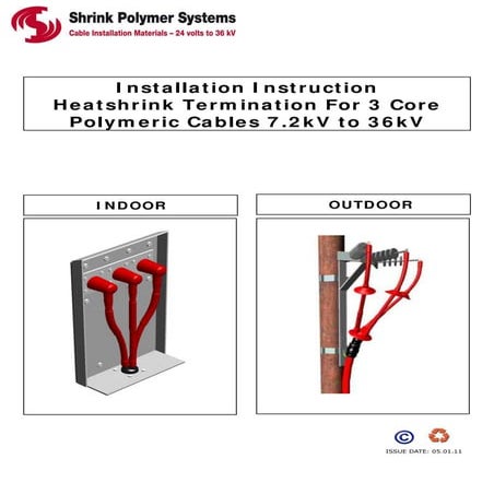 Instruction- 3 Core Polymeric (XLPE EPR) 6.6kV-7.2kV Heat Shrink Cable ...