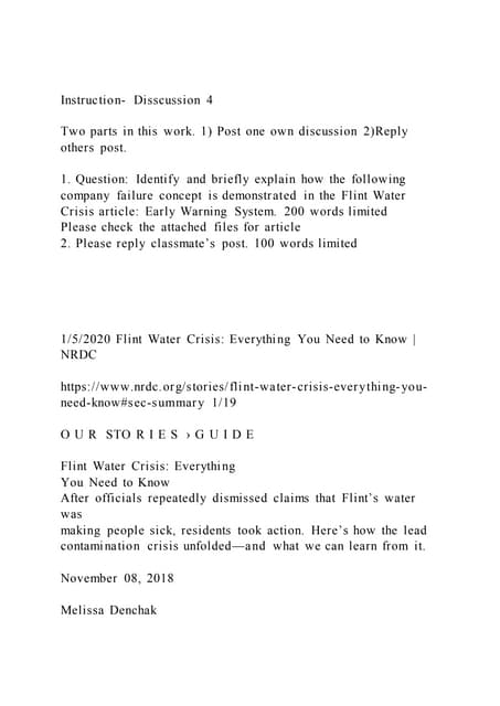 Flint water crisis presentation | PDF | Chemistry | Science
