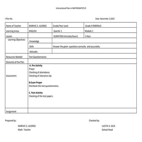 Instructional-Plan Math Periodical test.docx