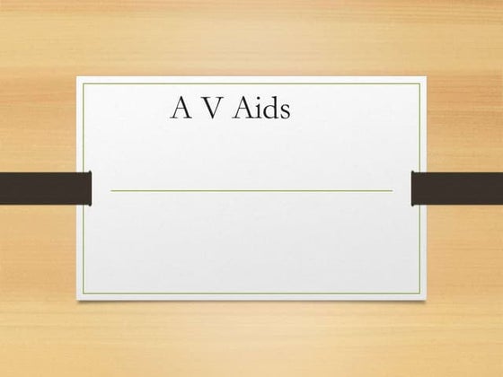 Projected Audio Visual Aids | PPTX