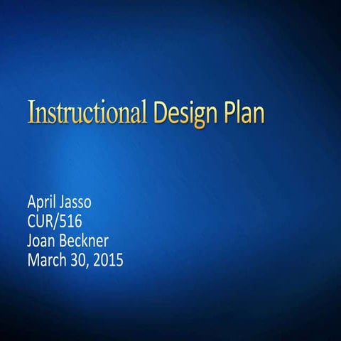 Instructional Design Plan PowerPoint | PPT