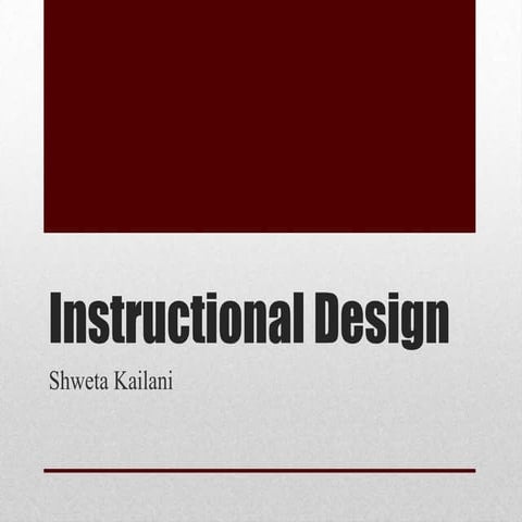 Instructional design portfolio | PPTX