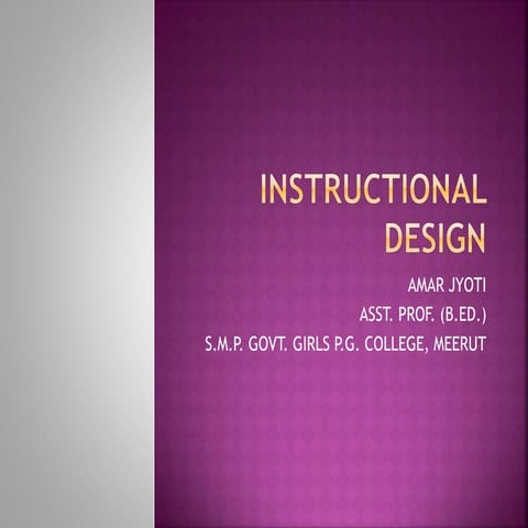 Instructional design ppt | PPTX