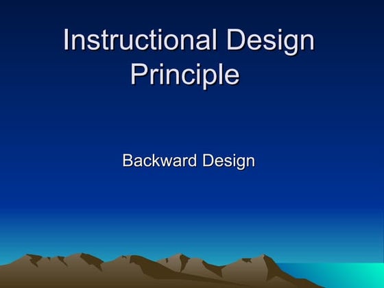 The Backward Design | PPTX