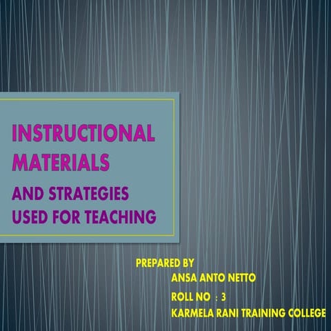 power point based on Instructional materials | PPT