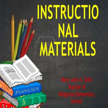 Instructional Materials Ppt