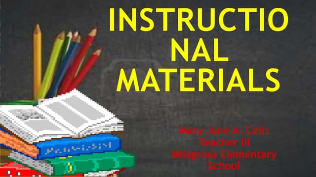 Instructional Materials Ppt