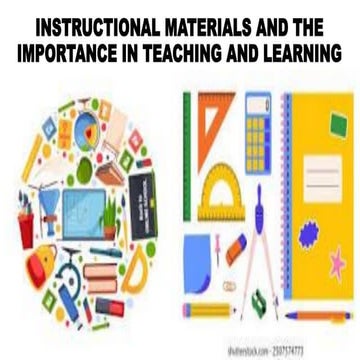 INSTRUCTIONAL MATERIALS for effective instruction | PDF