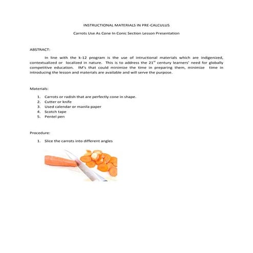 IMs in Pre- Calculus | PDF