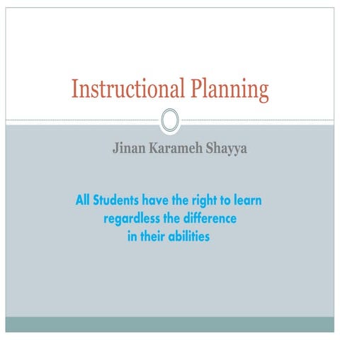 Instructional planning | PPT