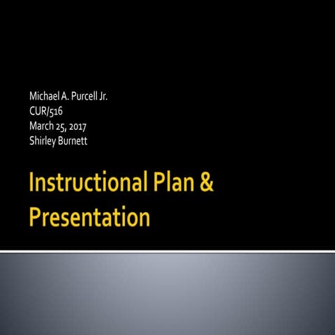Instructional plan and presentation powerpoint | PPT